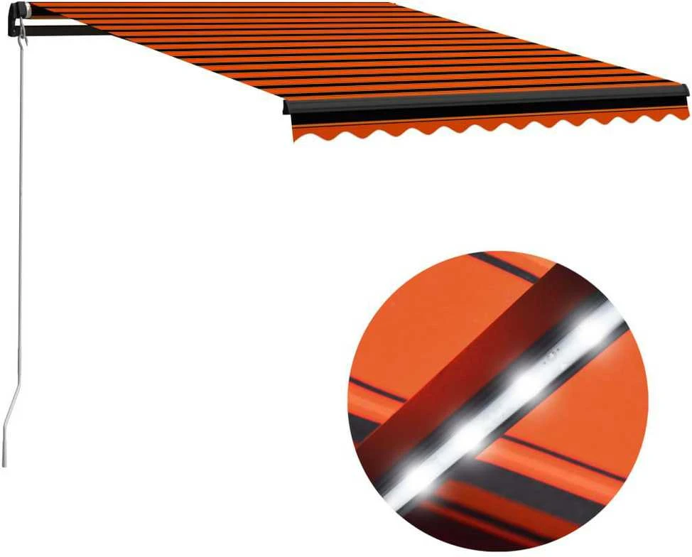 Rankiniu būdu ištraukiama markizė, oranžinė ir ruda, 350x250cm, modelis ...
