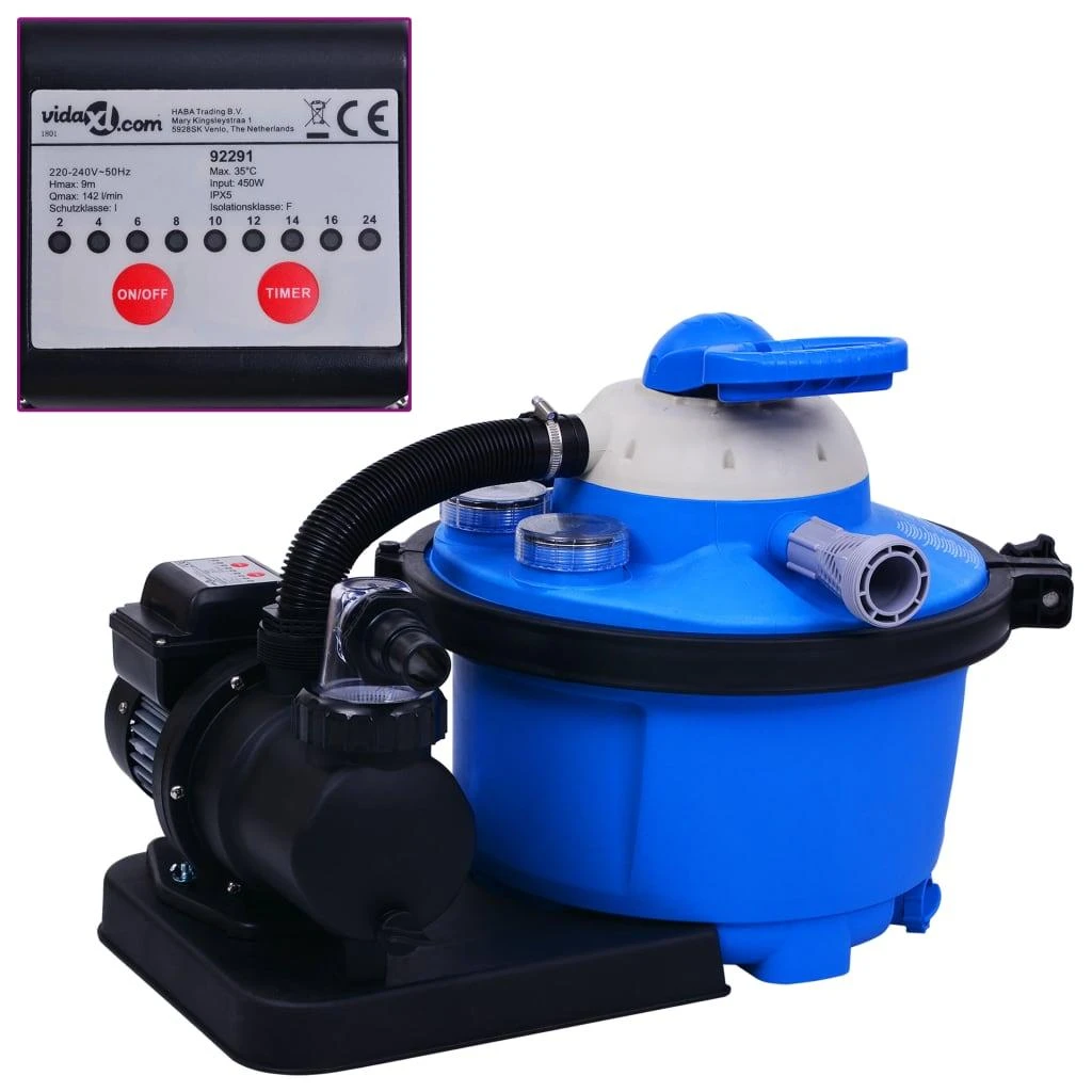 Smėlio filtras su siurbliu ir laikmačiu, 450W, 25l, modelis - VD92291 ...