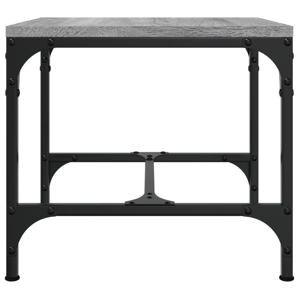 Šoniniai staliukai, 2vnt., pilki ąžuolo, 40x40x35cm, mediena, žema ...