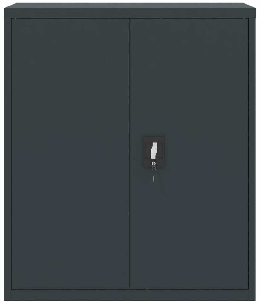 Spintelė dokumentams, antracito spalvos, 90x40x145cm, plienas, žema ...