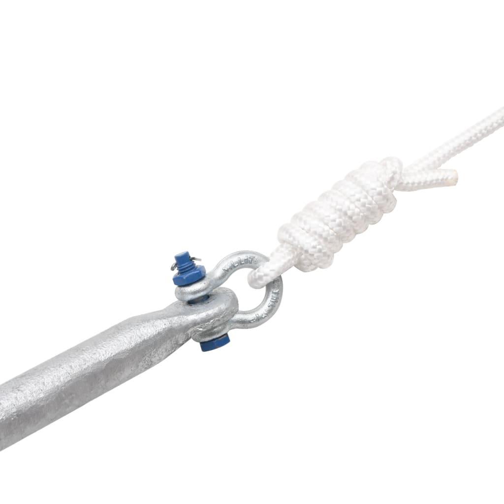 Sulankstomas inkaras su virve, 12 kg, karštai cinkuotas ketus, modelis ...