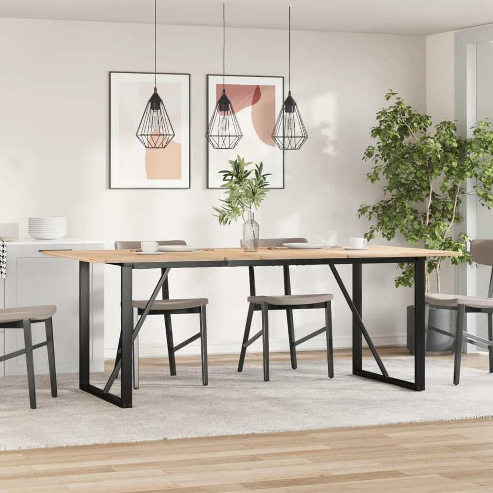 Valgomojo stalo kojos, 180x80x73cm, ketus, O formos rėmas, modelis ...