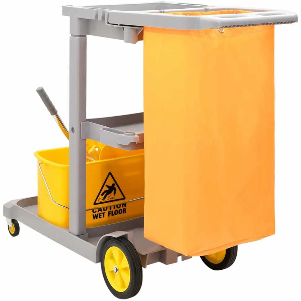 Valymo vežimėlis su grindų plovimo kibiru, polipropilenas, modelis - 3186935, žema kaina | Varle.lt
