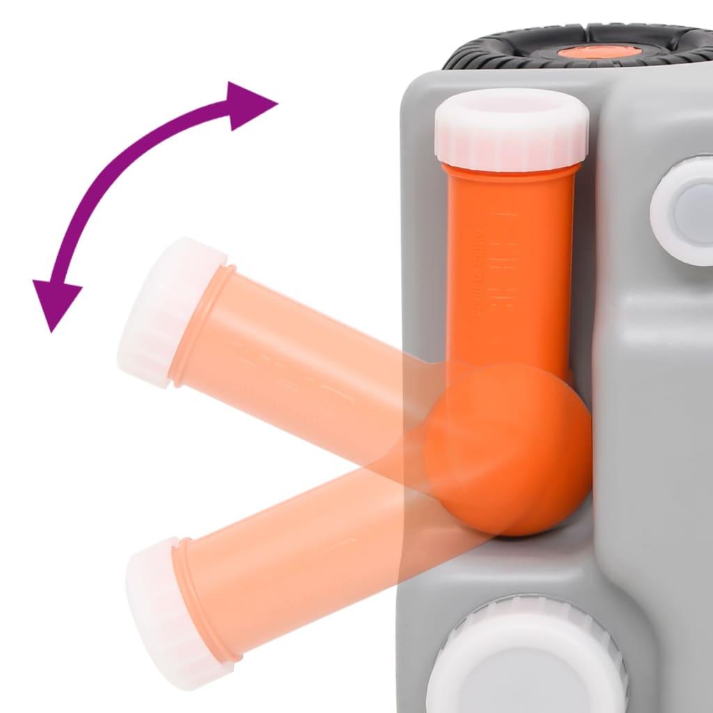 Vandens bakas su ratukais stovyklavimui, pilkos spalvos, 75l, modelis ...