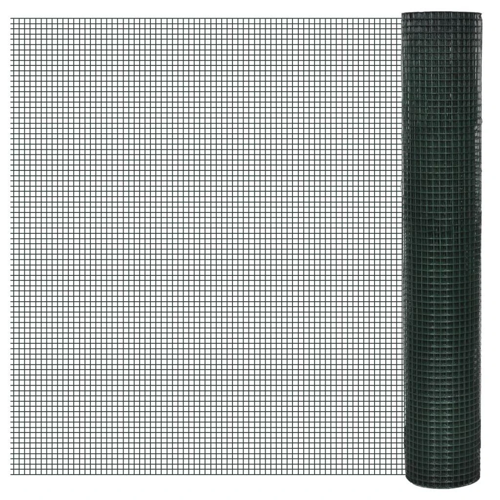Vielinis tinklas viščiukams su PVC danga, žalias, 25x1m, modelis ...
