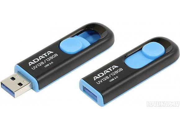 USB laikmena Adata UV128, 128GB, modelis - ‎AUV128-128G-RBE, žema kaina ...