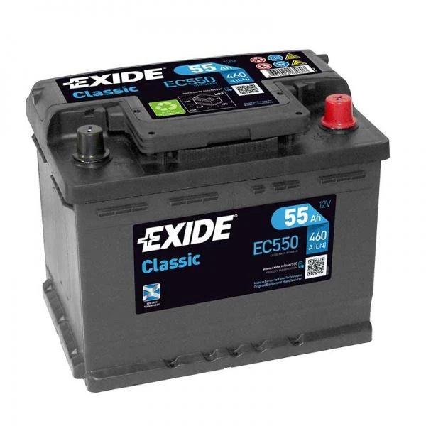 EXIDE EC550 55Ah 460A (EN) 12V akumuliatorius, modelis - ‎NBA-1132 ...