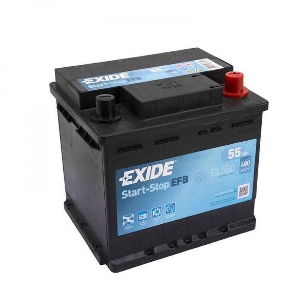 EXIDE EL550 EFB 55Ah 480A (EN) 12V akumuliatorius, modelis - EL550 ...