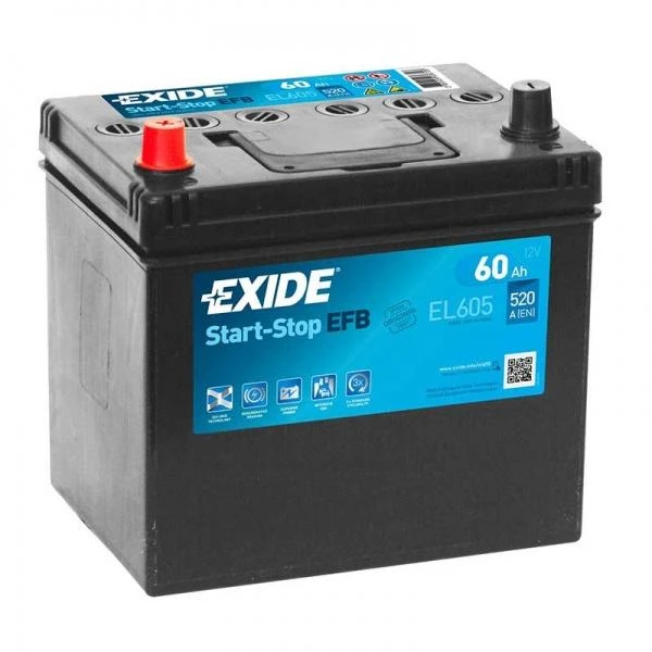 EXIDE EL605 EFB 60Ah 520A (EN) 12V akumuliatorius, modelis - EL605 ...
