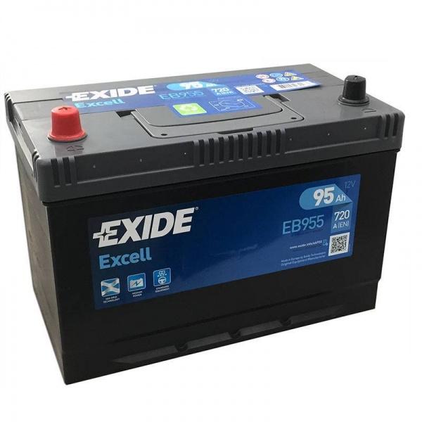 EXIDE EB955 95Ah 760A (EN) 12V akumuliatorius, modelis - EB955, žema ...