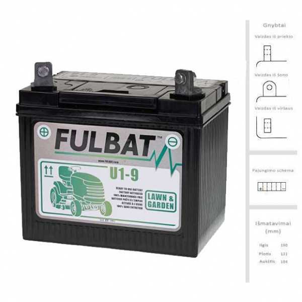 Fulbat Akumuliatorius 28 Ah 200 A EN 12V, modelis - U1-9, žema kaina | Varle.lt