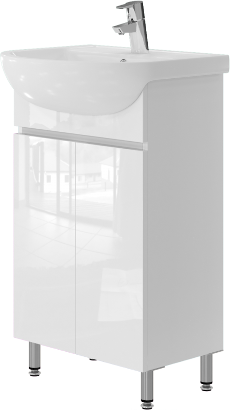 Vento Ukraina Vonios kambario spintelė su praustuvu MONIKA M1-50 balta, modelis - M1-50, žema ...