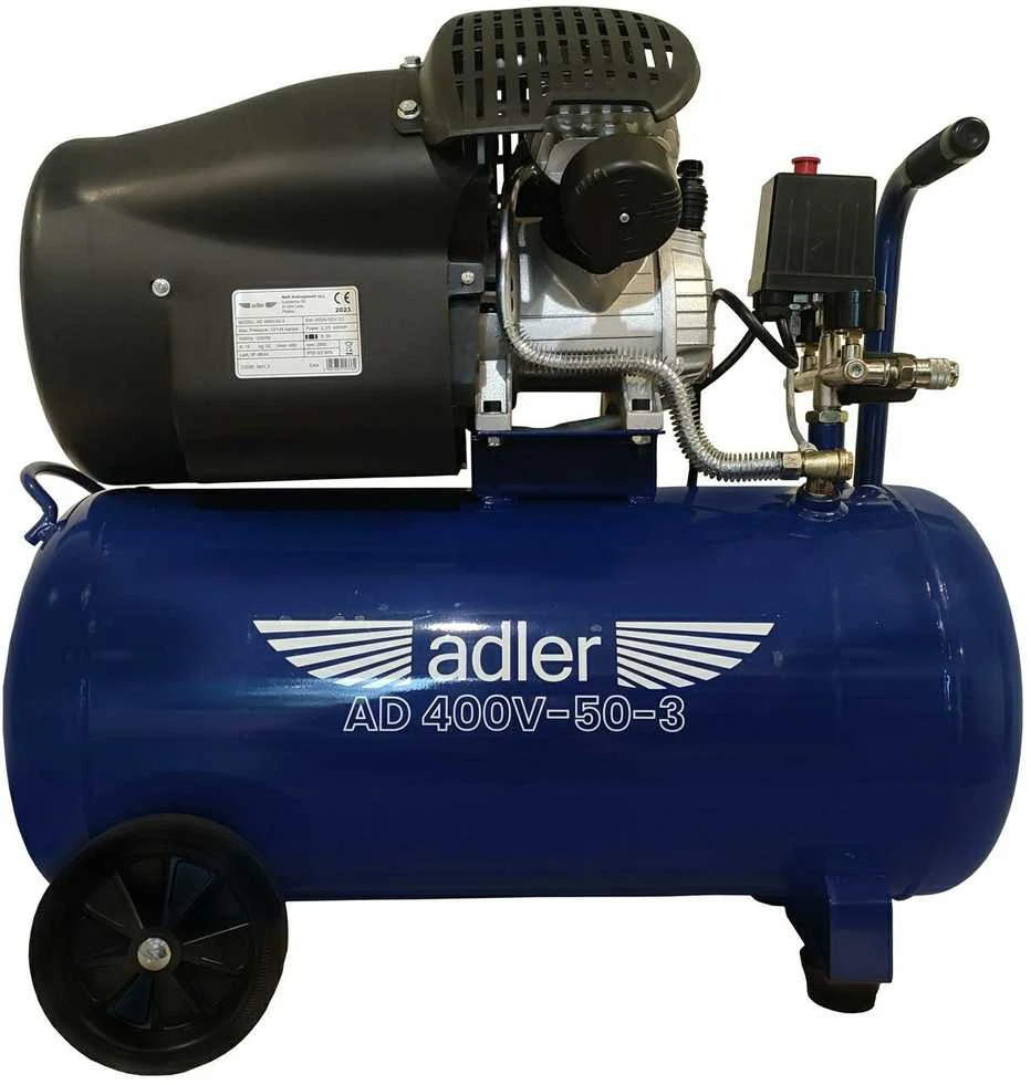 ADLER Kompresorius 50l AD400V-50-3 230V V2, modelis - MAR3631.2, žema ...