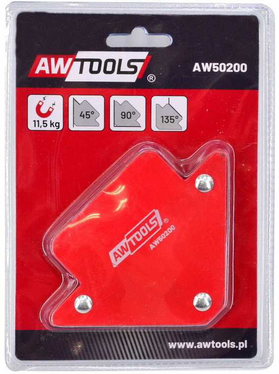 AW-Tools AWTOOLS KĄTOWNIK SPAWALNICZY MAGNETYCZNY 11,5KG.82x120x13 ...