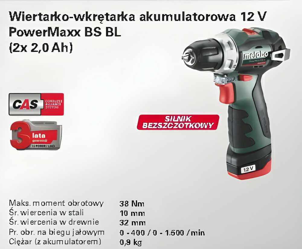 metabo akumuliatorinis gręžtuvas BS BL 12V 38Nm 2x2,0Ah, modelis ...