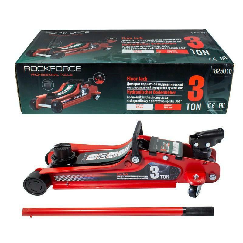 ROCKFORCE DŹWIGNIK "ŻABA" 3T NISKI 85-380mm, modelis - RF-T825010, žema kaina | Varle.lt