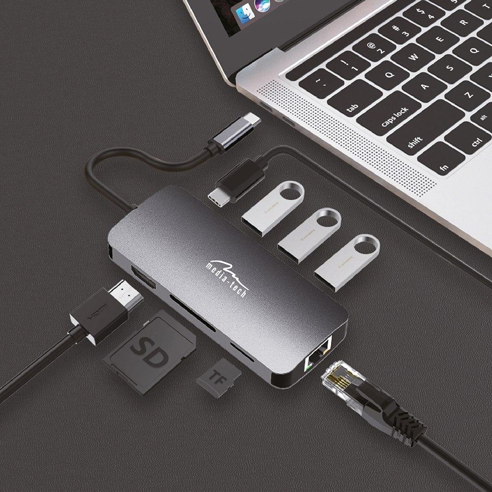 Adapteris Media-Tech USB-C MT5044, modelis - MT5044, žema kaina | Varle.lt