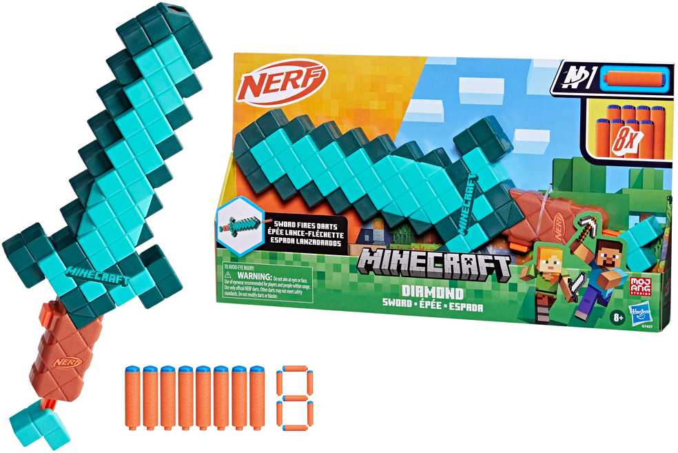 NERF MINECRAFT blaster Diamond sword, modelis - G1437, žema kaina ...