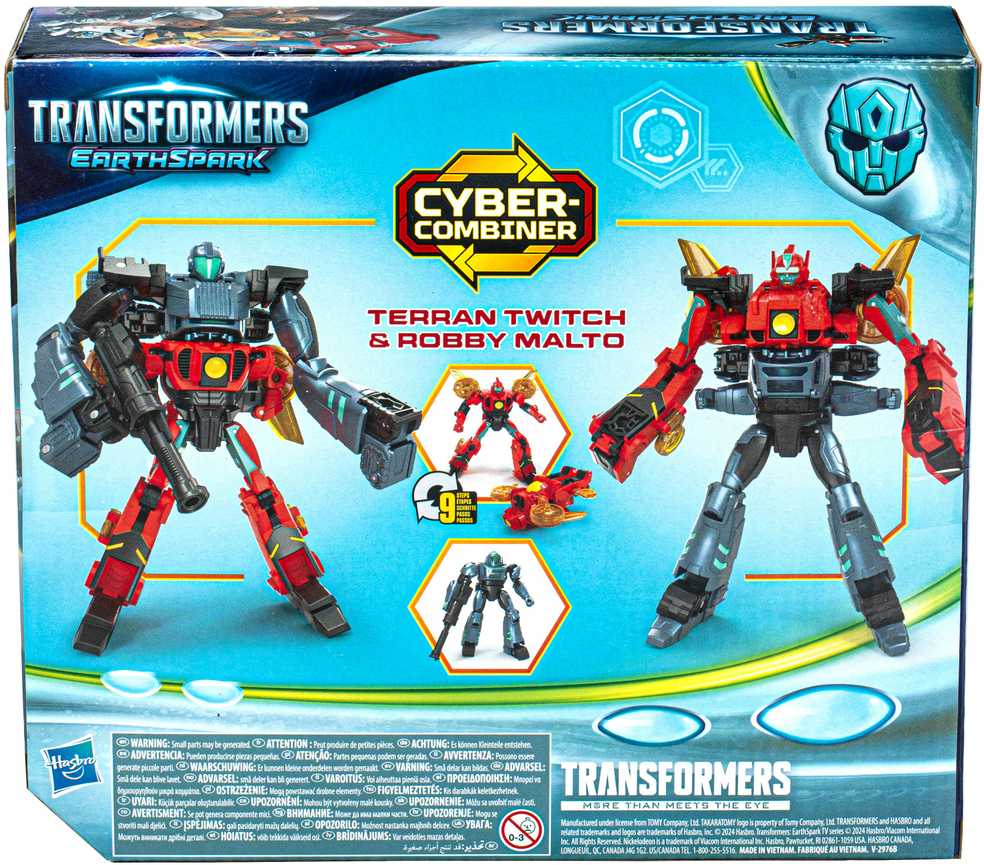 Transformers "EarthSpark Cyber-Combiner" Terran Twitch ir Robby Malto ...