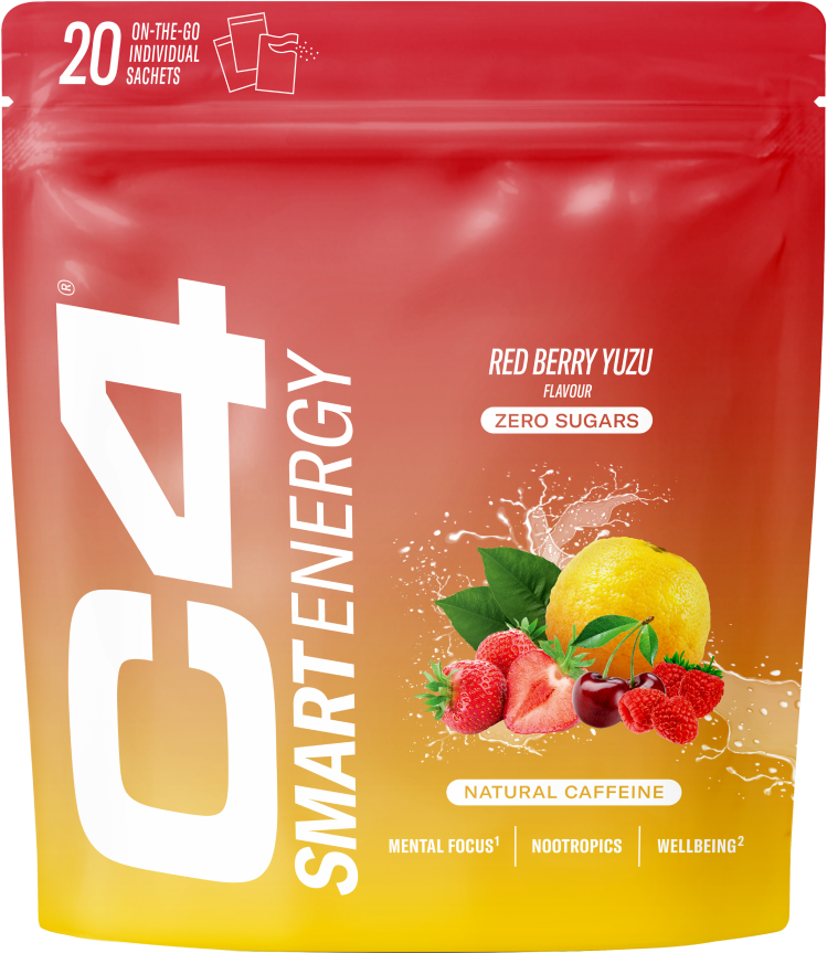 Cellucor C4 Smart Energy 20 pakelių (Raudona Berry Yuzu skonis), žema kaina | Varle.lt