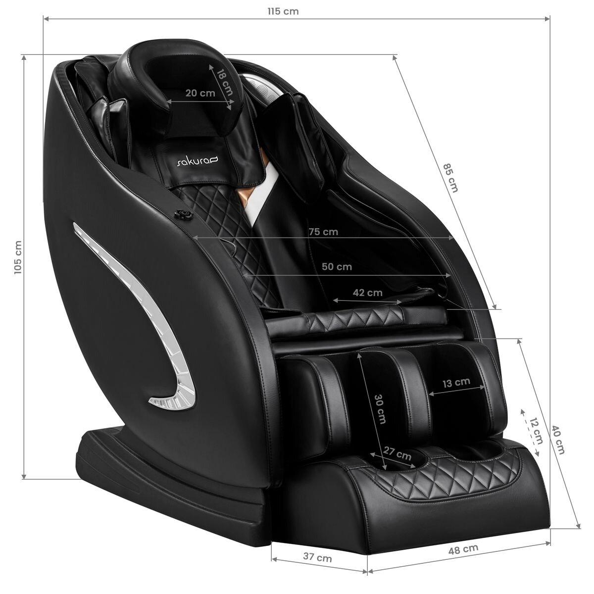 Fotelis Activeshop masažinė kėdė Sakura Classic 305, Juoda, modelis ...