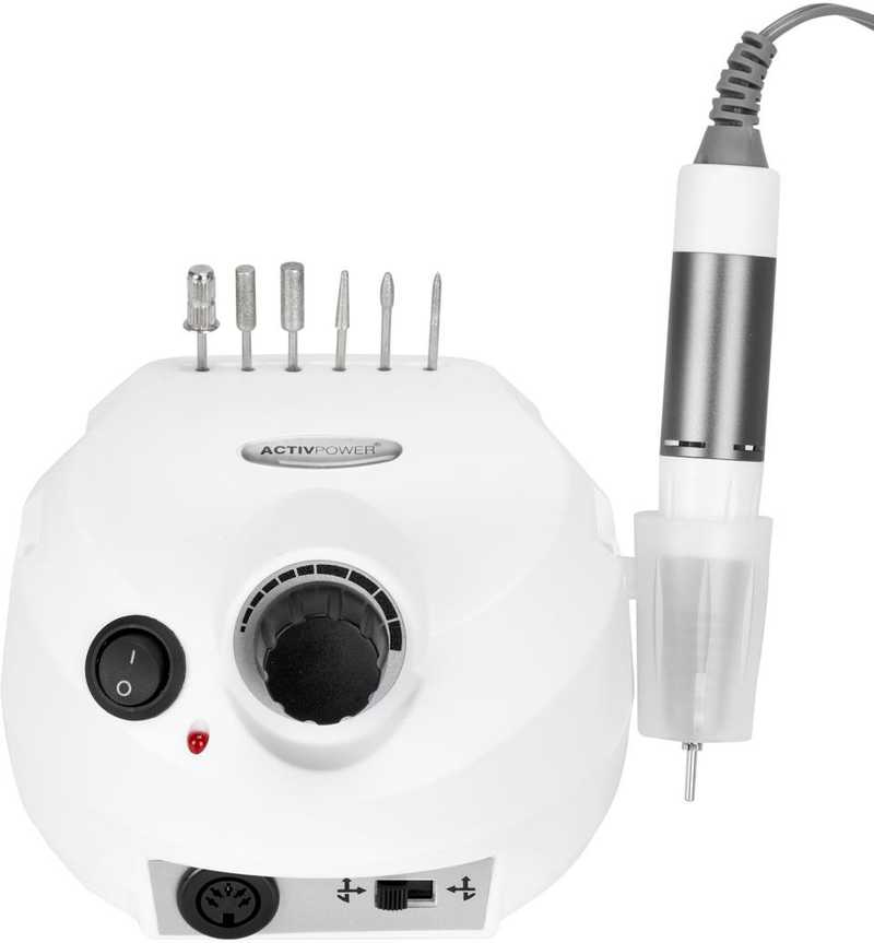 Activeshop Nagų freza manikiūrui Activ Power J202 65W Baltas, žema ...