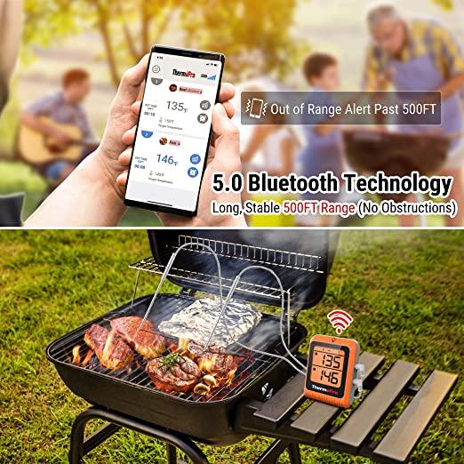 ThermoPro TP-25H2 bevielis Bluetooth skaitmeninis grilio termometras su ...