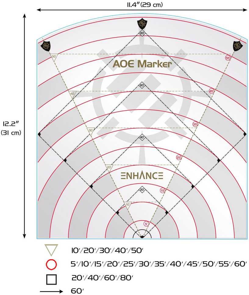 Enhance 60ft Spell AoE Damage Template, modelis - ENTTADC100CLEW, žema ...