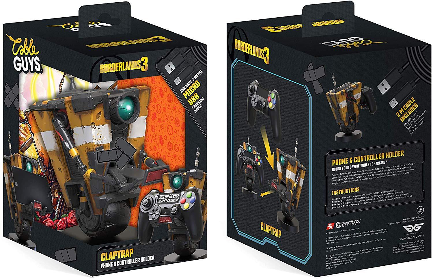 Cable Guys Išskirtinės Gaming Borderlands 3 – Claptrap Cable Guy krosnys, modelis - MER-2722 ...