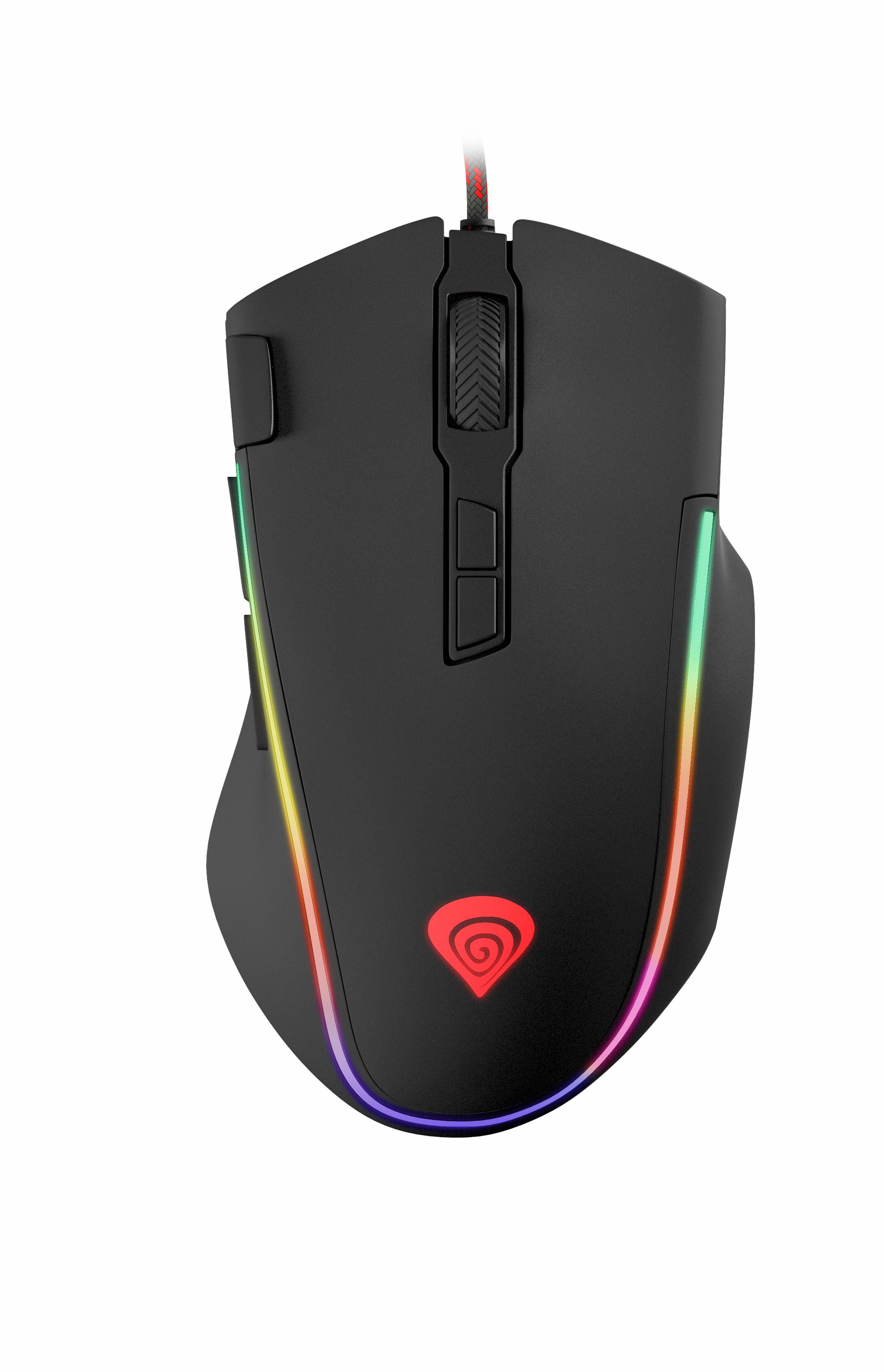 Natec GENESIS Krypton 700 RGB Pelė žaidimams, su laidu, Juodas, modelis ...