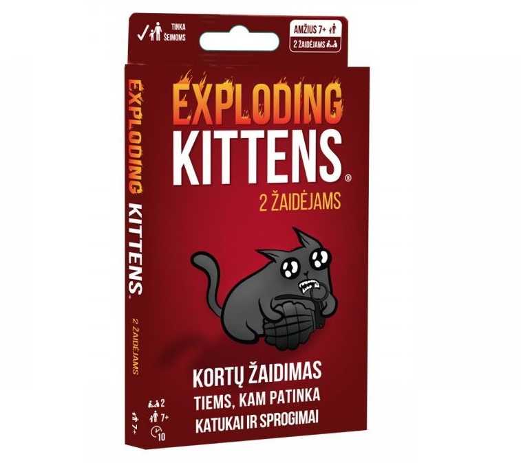 Kadabra Exploding Kittens: 2-Player Version | LT, žema kaina | Varle.lt