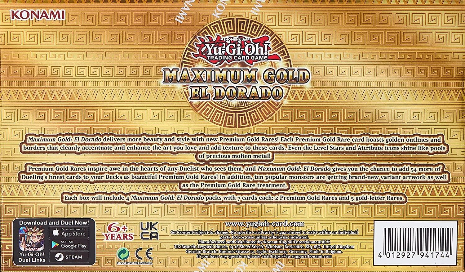 Konami Tcg Yu-Gi-Oh! TCG: Maximum Gold - El Dorado, modelis - YGO-MGEDUR-EN, žema kaina | Varle.lt