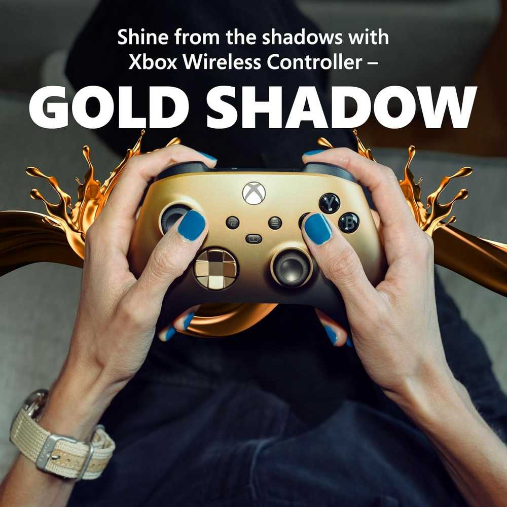 Microsoft Xbox Gold Shadow Special Edition Juoda, Auksas Bluetooth ...