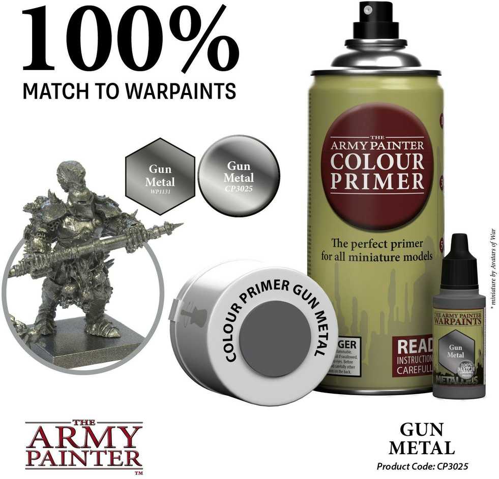 The Army Painter Colour Primer: Gun Metal, žema kaina | Varle.lt
