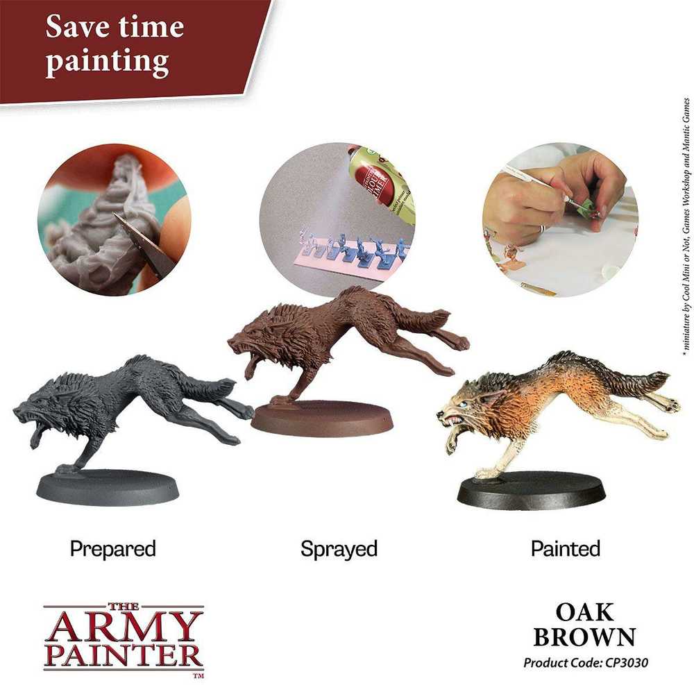 The Army Painter Colour Primer: Oak Brown, modelis - CP3030S, žema ...
