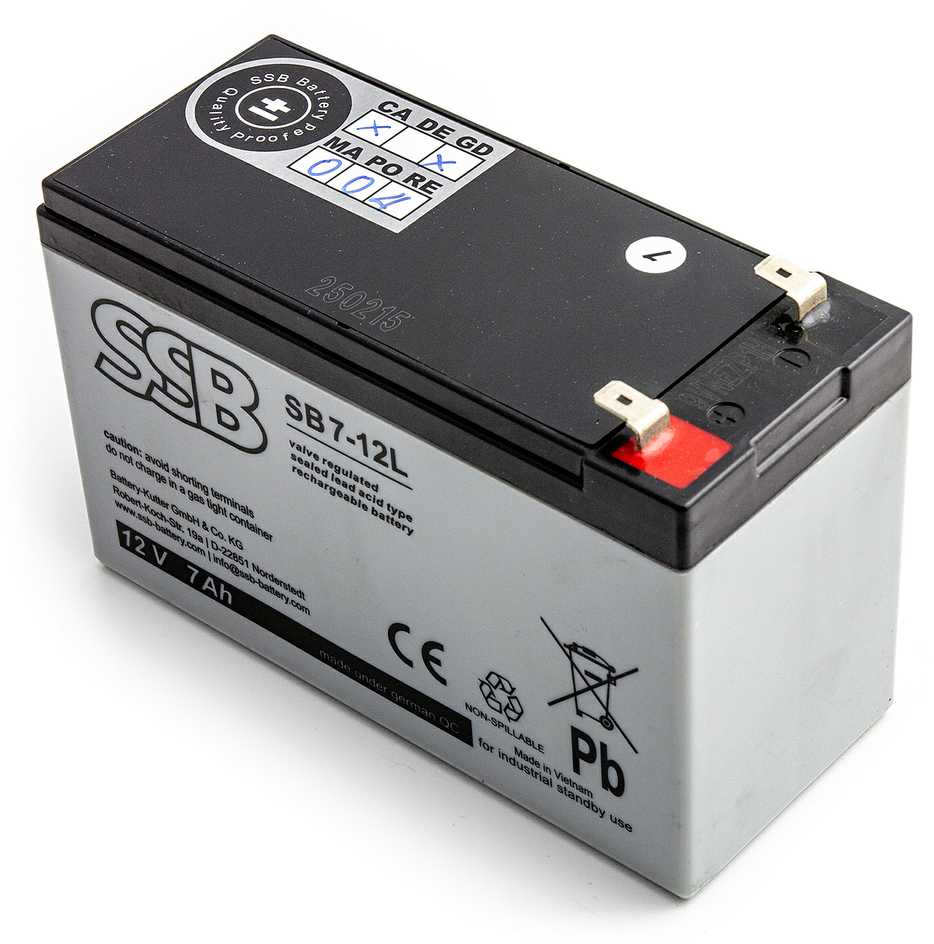 SSB SB 12-7 12V 7Ah F2 AGM akumuliatorius be priežiūros, modelis - SB7 ...