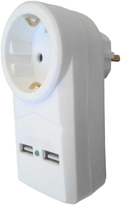 Adapteris rozetė su 2x USB lizdais, žema kaina | Varle.lt