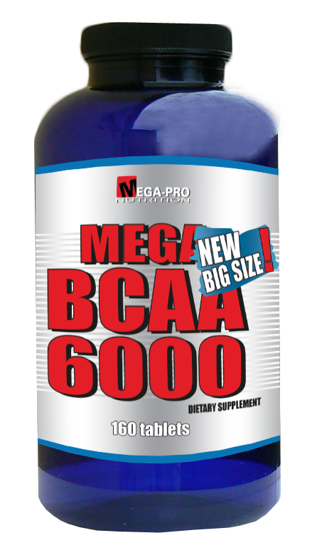 Mega Pro Nutrition Mega BCAA 6000 160 tab. (BCAA Amino rūgštys), žema kaina | Varle.lt