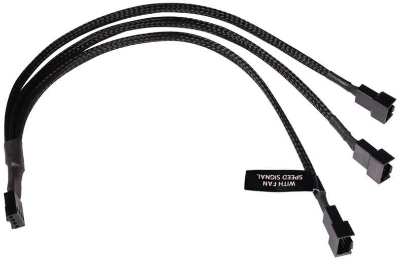Alphacool Y-Splitter 4-pin to 3x 4-pin PWM 30cm - juodas, modelis ...