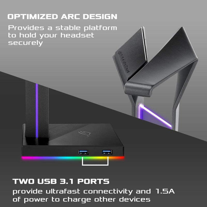 ASUS ROG Throne Ausinių laikiklis, modelis - ‎90YH01L0-B2UA00, žema ...