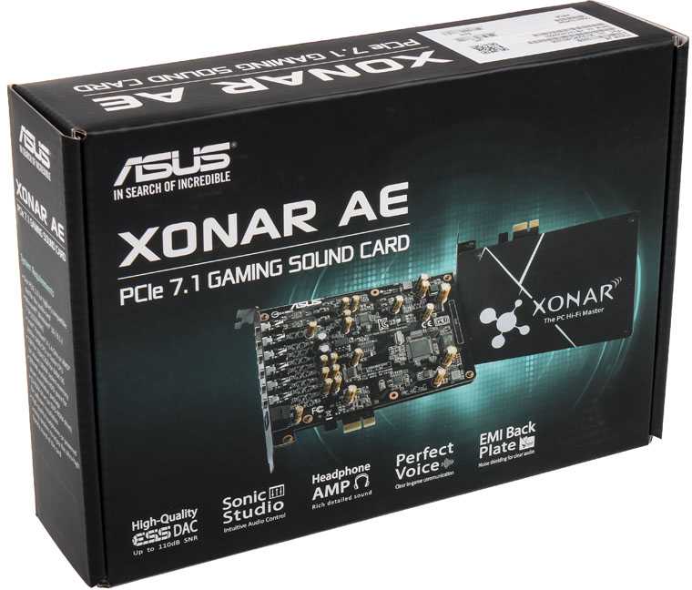 Asus | Xonar AE | 7.1 channels | PCI Express, modelis - ‎90YA00P0-M0UA00, žema kaina | Varle.lt