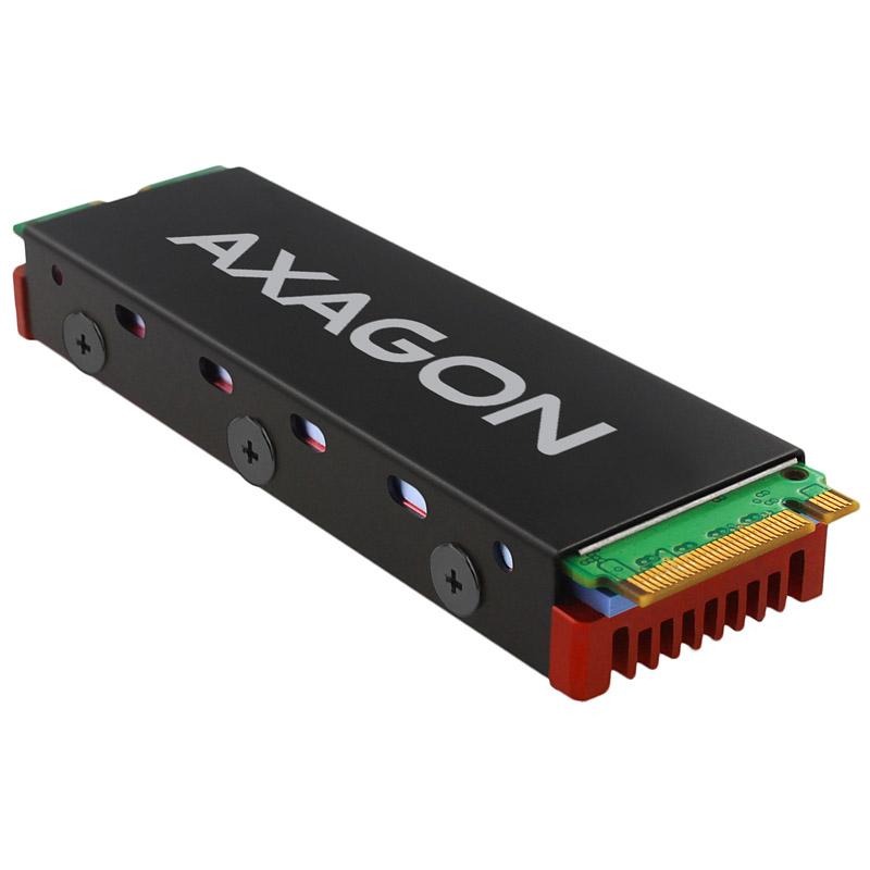AXAGON CLR-M2 pasyvus - M.2 SSD, 80 mm SSD, ALU korpusas, silikoninės ...