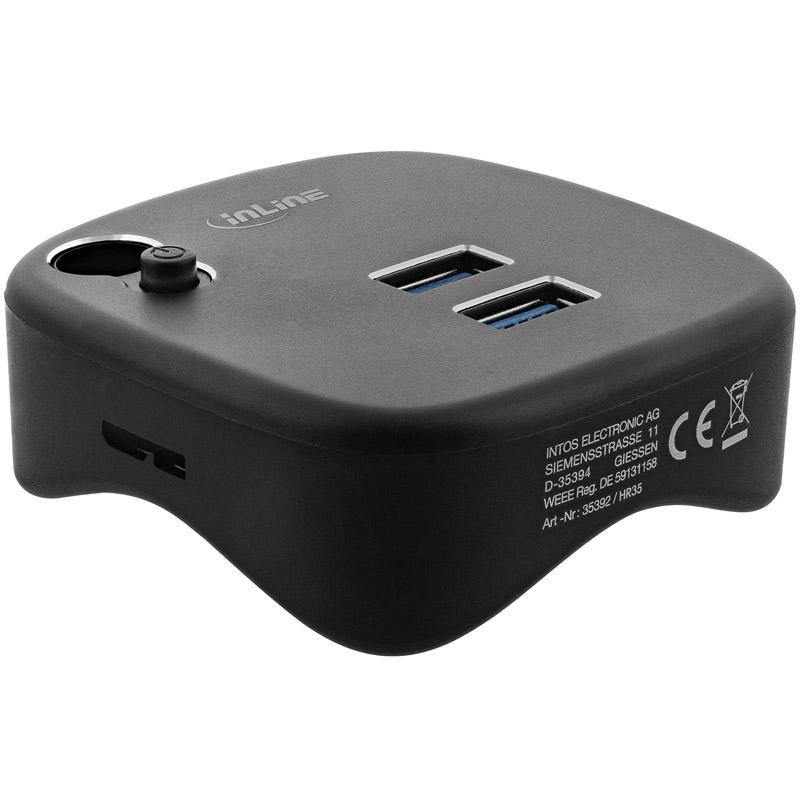 HUB USB InLine ® USB 3.2 Genu.2 Hub, USB Type- C į 4 Port Type- C (1 prievado galia iki 100W ...