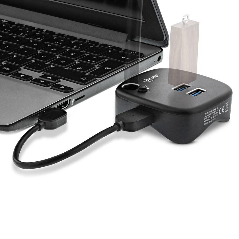HUB USB InLine ® USB 3.2 Genu.2 Hub, USB Type- C į 4 Port Type- C (1 ...