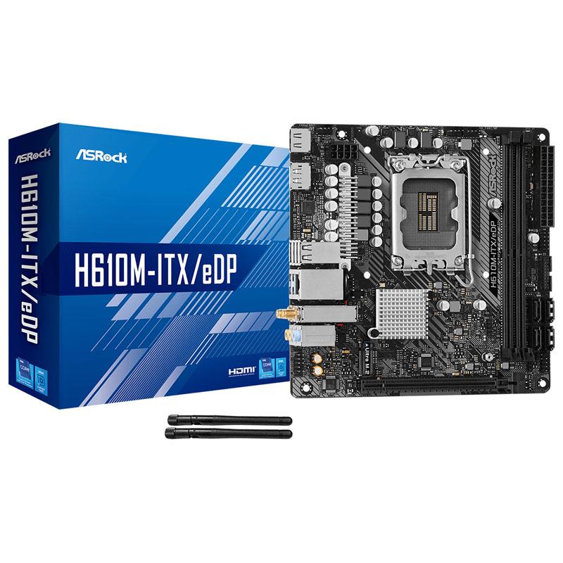 ASRock H610M-ITX / EDP, „Intel H610“ pagrindinė plokštė – Socket 1700 ...