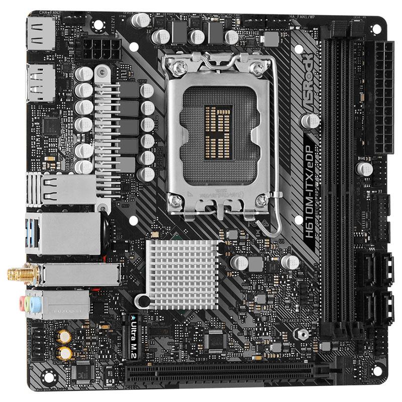 ASRock H610M-ITX / EDP, „Intel H610“ pagrindinė plokštė – Socket 1700 ...
