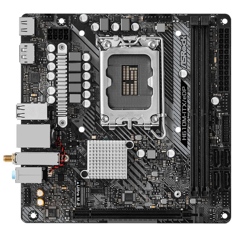 ASRock H610M-ITX / EDP, „Intel H610“ pagrindinė plokštė – Socket 1700 ...