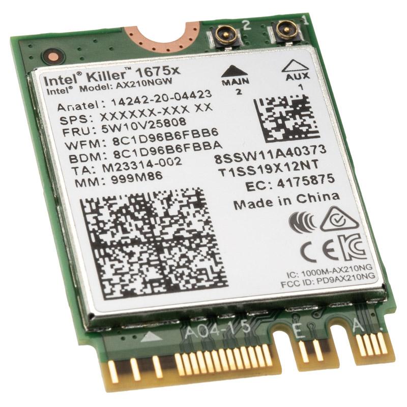 Intel INTEL NIC WI-FI 6E AX210 1675 2x2 AX R2 6GHz + BT No vPro ...
