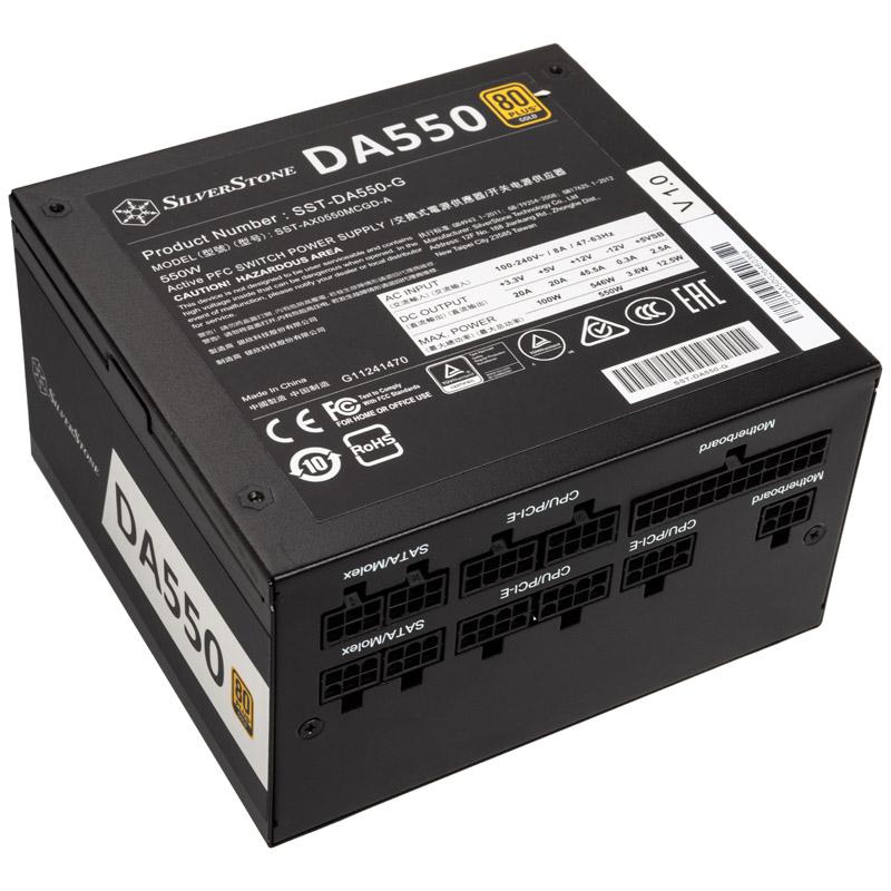 Silverstone DA 550 aukso, 80 Plus aukso tinklo, modular - 550 vatų ...