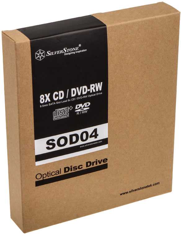 „SilverStone“ DVD-RW lizdą įkeliantis plonas optinis SATA diskas (SST ...